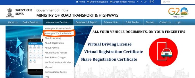 Search Vahan Details By Number Plate According to Region Online